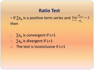 Root test and Ratio test | PPTX