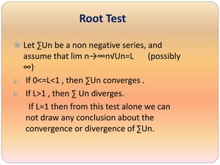 Root test and Ratio test | PPTX
