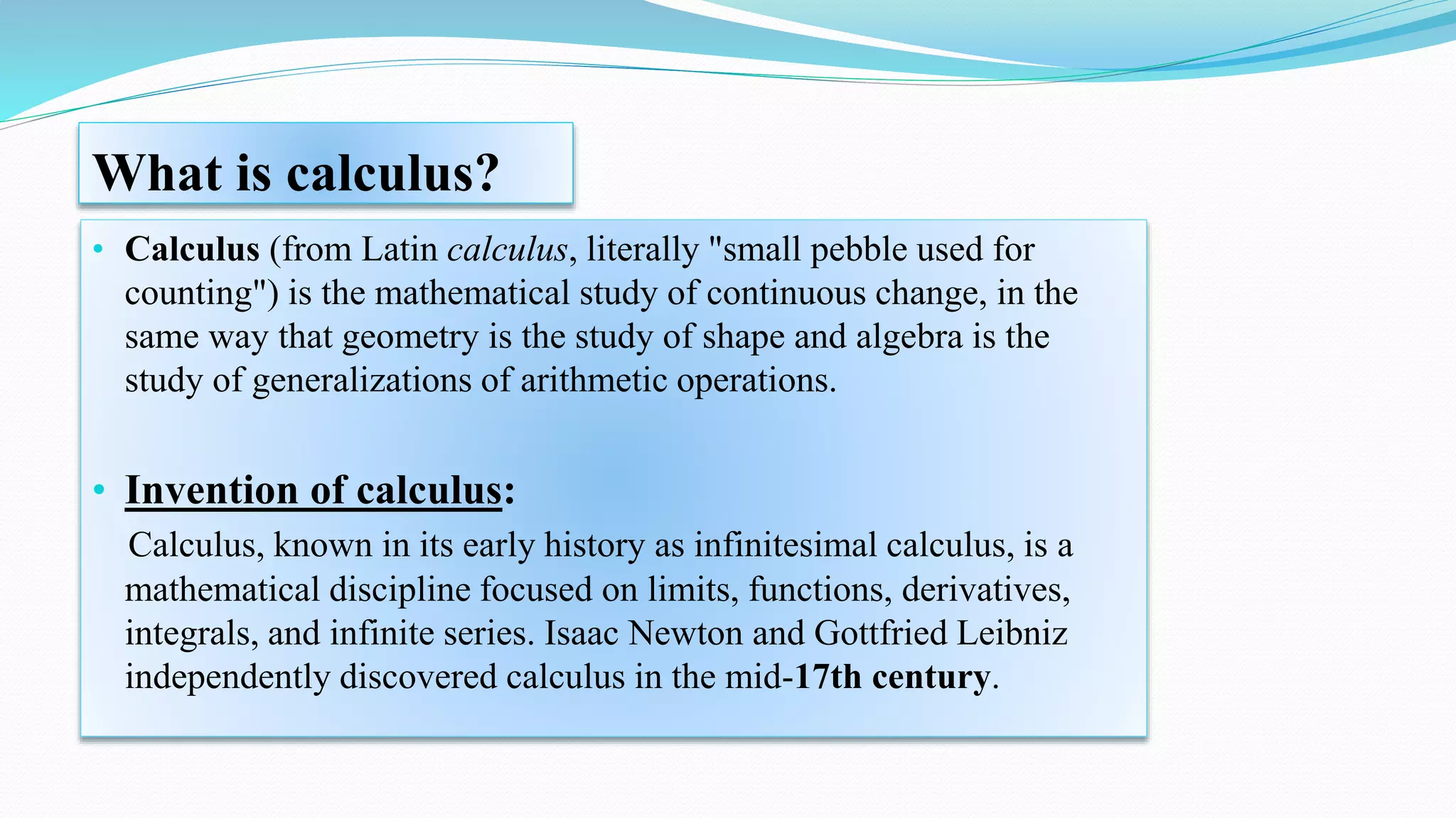 Calculus | PPTX