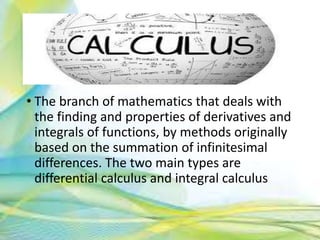 Use of Calculus in real life | PPTX