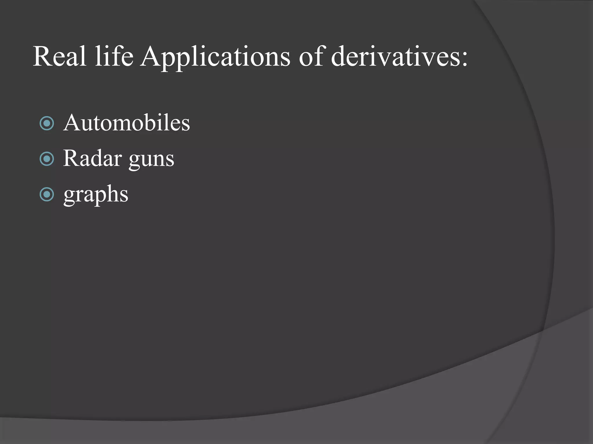 Applications of Derivatives | PPTX