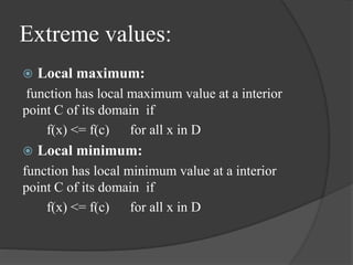 Applications of Derivatives | PPTX