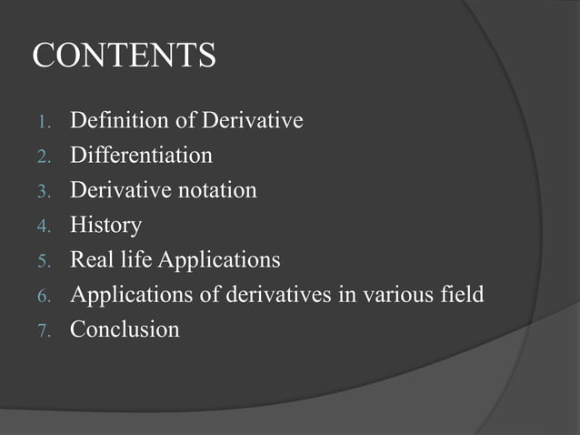 Applications of Derivatives | PPTX