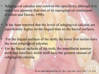 Calculus- Calcification of the plaque maturation | PPTX