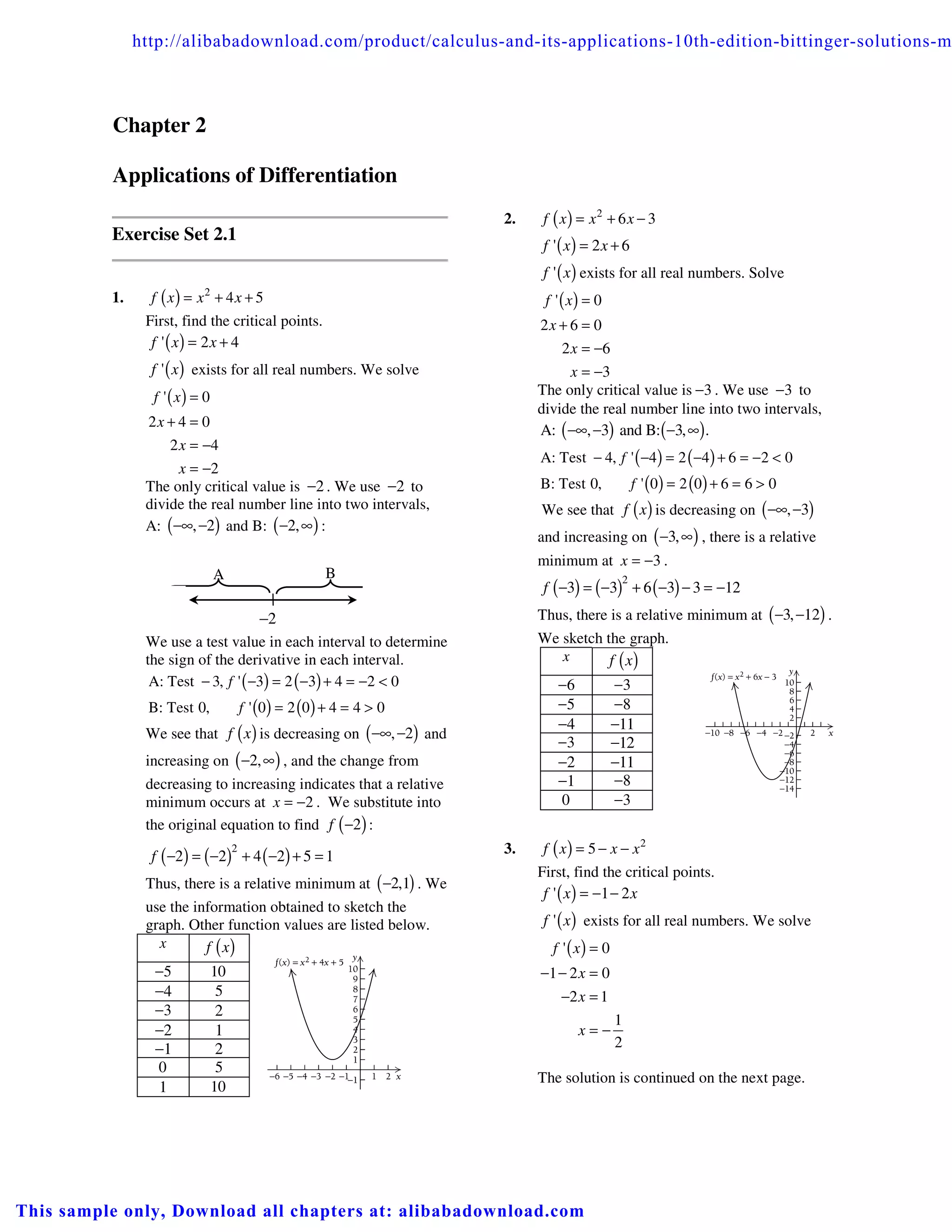 Calculus And Its Applications 10th Edition Bittinger Solutions Manual | PDF