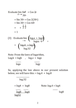 Calculus class one | DOCX