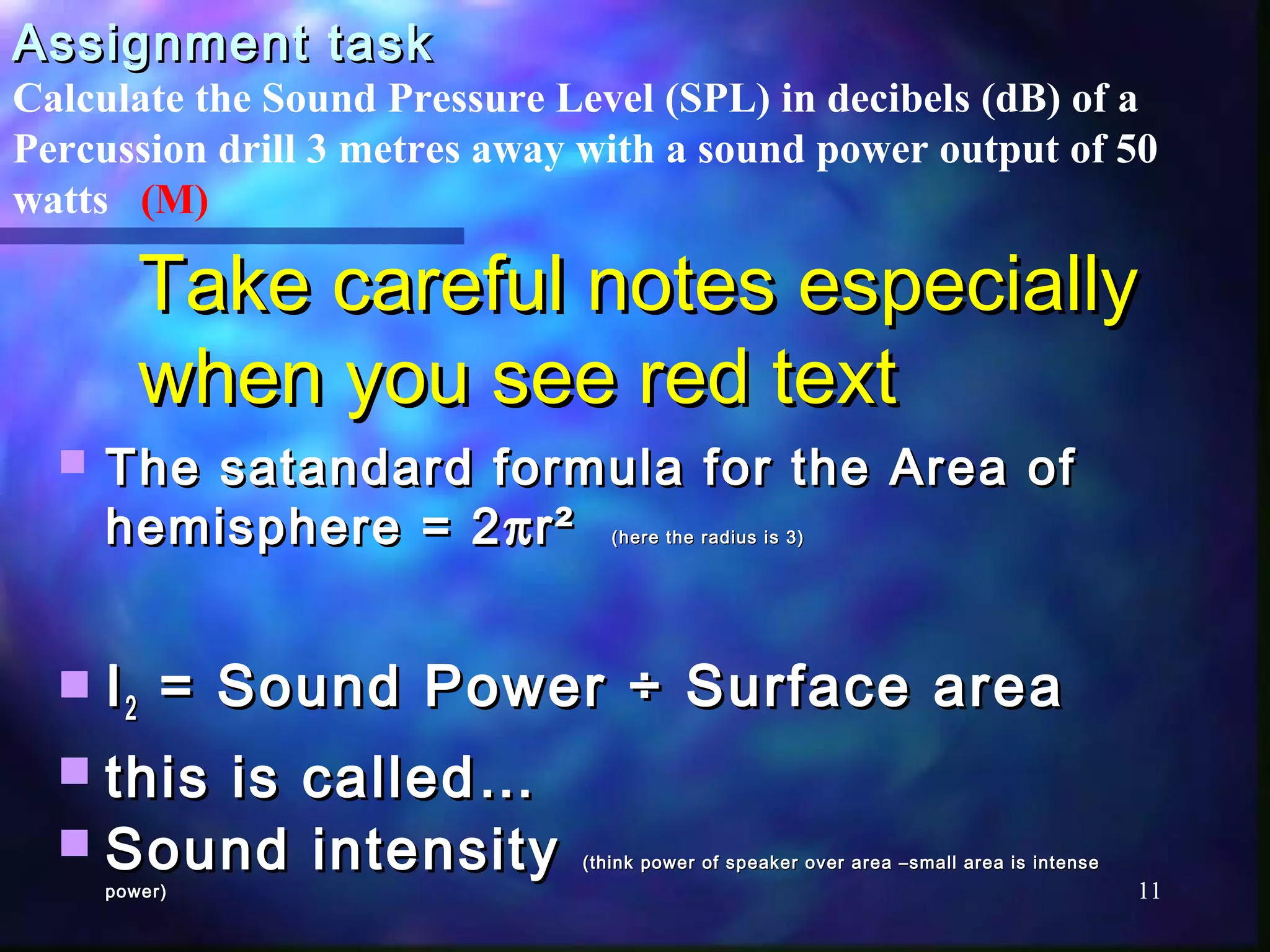 Calculus concrete and decibel calculation | PPT