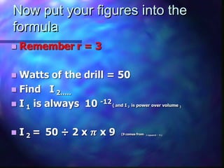 Calculus concrete and decibel calculation | PPT