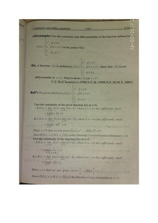Calculus differentiability - limits | PDF