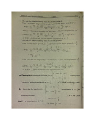 Calculus differentiability - limits | PDF