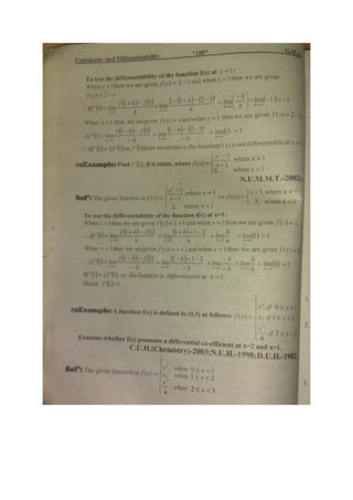 Calculus differentiability - limits | PDF