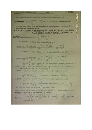 Calculus differentiability - limits | PDF