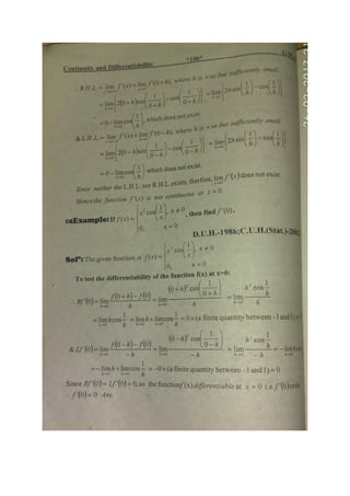Calculus differentiability - limits | PDF