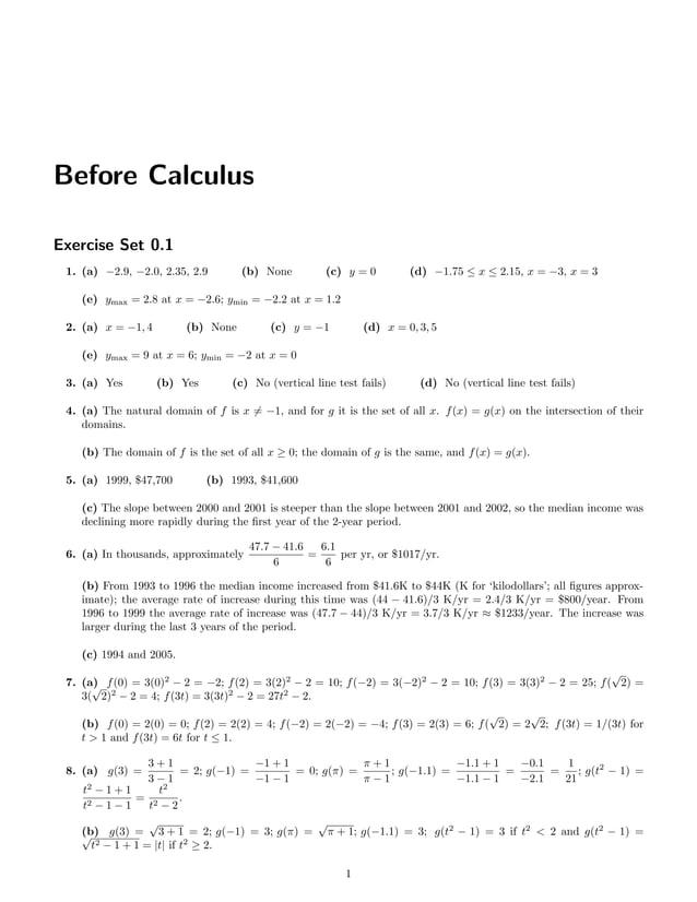 Calculus Early Transcendentals 10th Edition Anton Solutions Manual | PDF