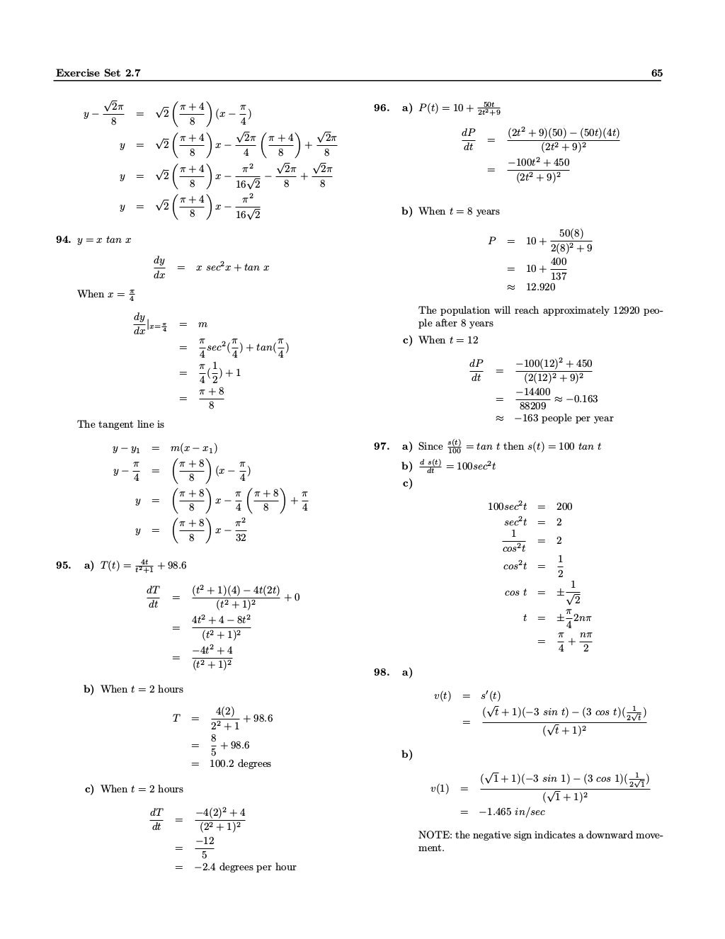 Calculus For The Life Sciences 1st Edition Greenwell Solutions Manual