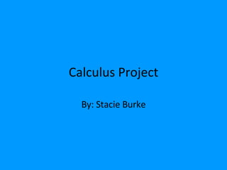 Calculus Project | PPT
