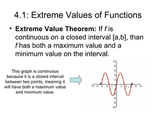 Calculus Sections 4.1 and 4.3 | PPT