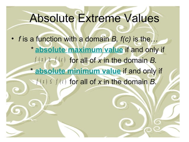 Calculus Sections 4.1 and 4.3 | PPT