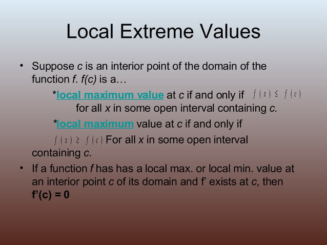 Calculus Sections 4.1 and 4.3 | PPT