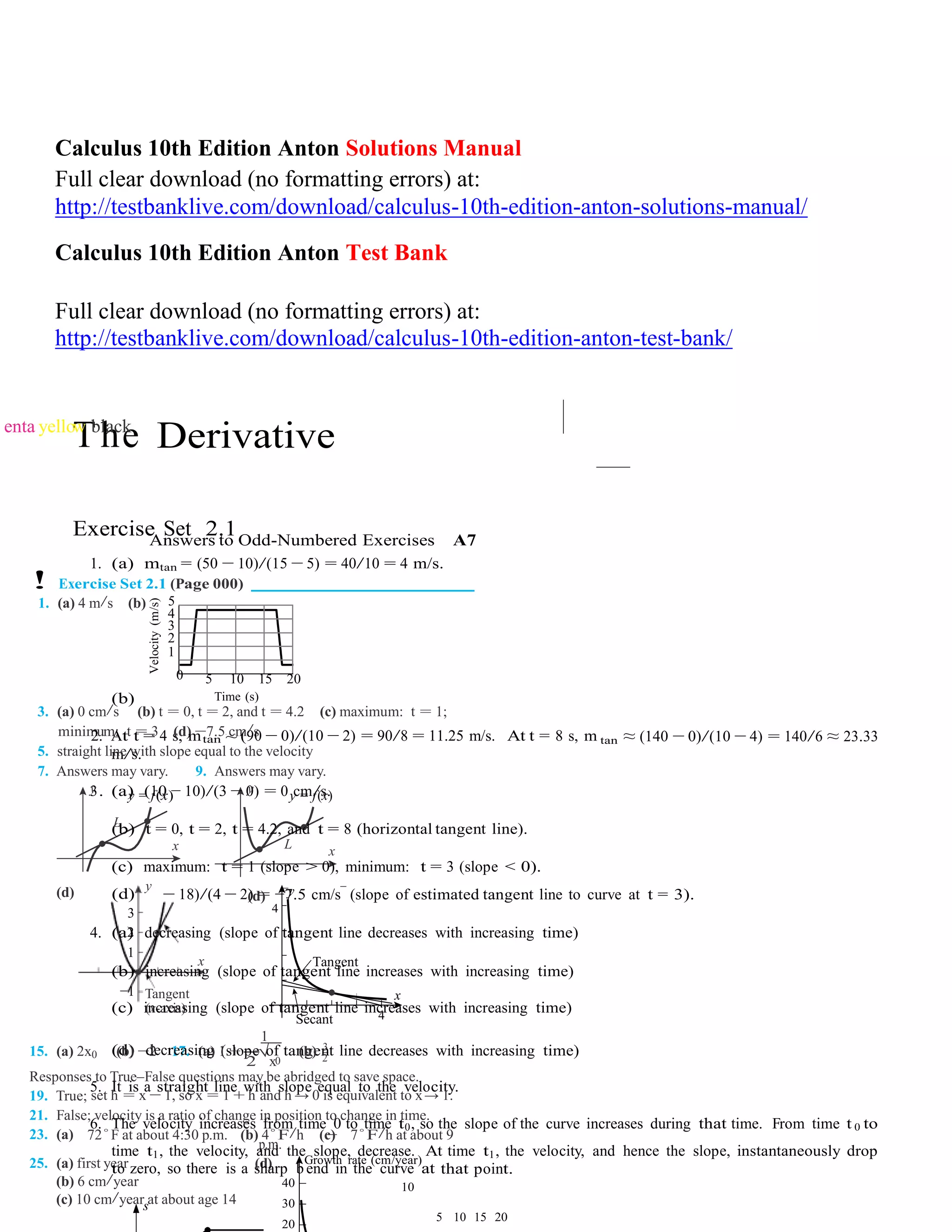 Calculus 10th edition anton solutions manual | PDF