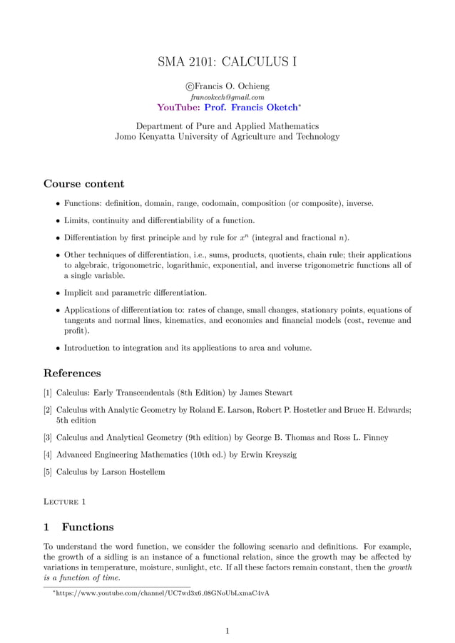Limits and Continuity of Functions | PDF | Physics | Science