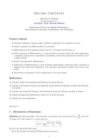 Differential Calculus | PDF