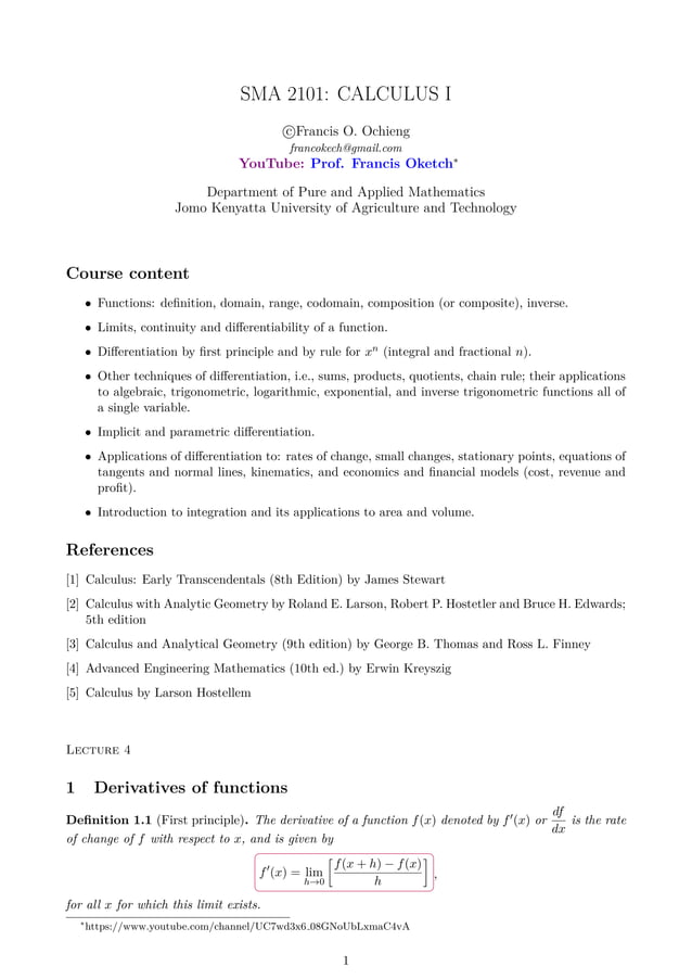 Differential Calculus | PDF