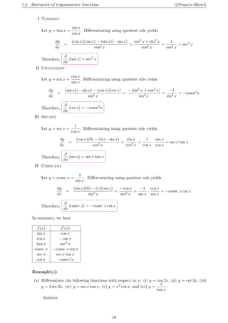 Differential Calculus | PDF