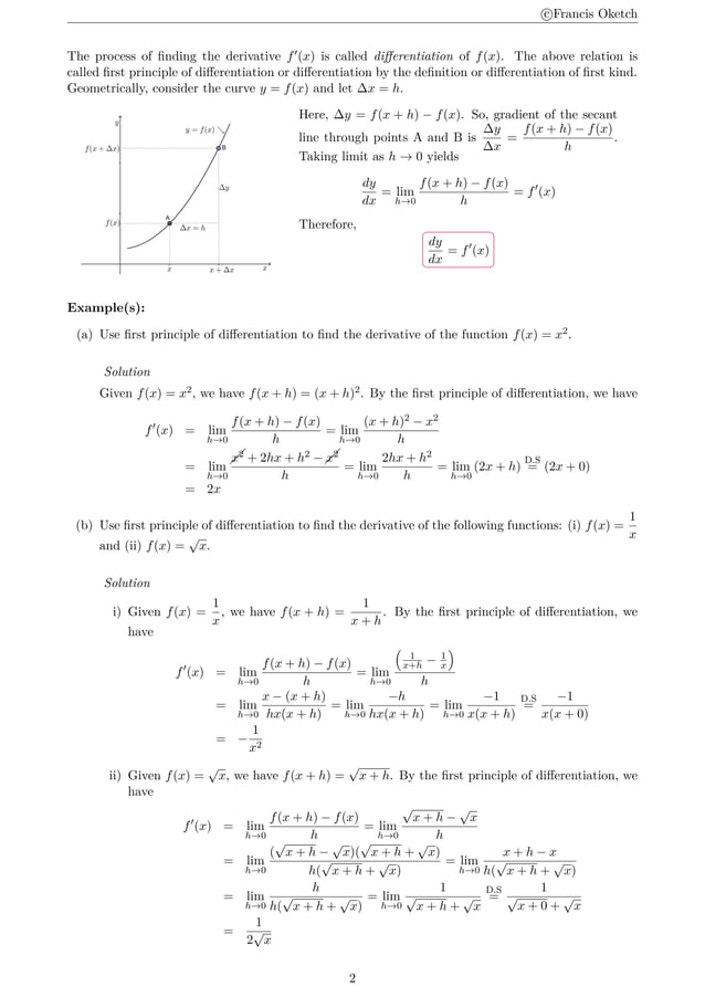 Differential Calculus | PDF