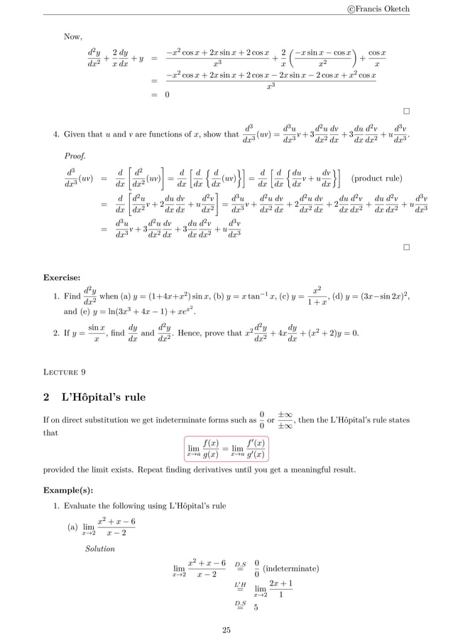 Differential Calculus | PDF