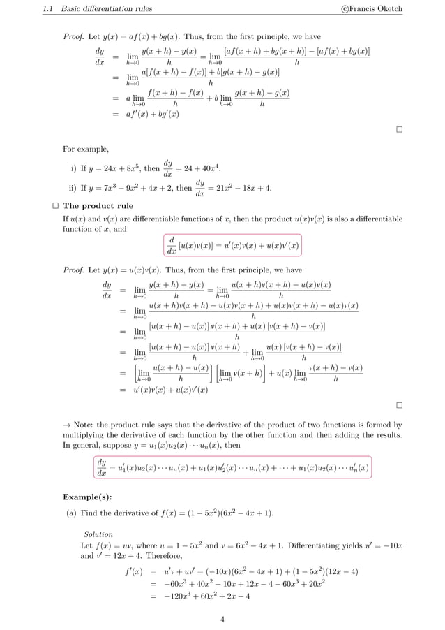 Differential Calculus | PDF
