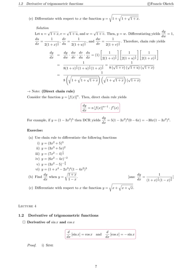 Differential Calculus | PDF