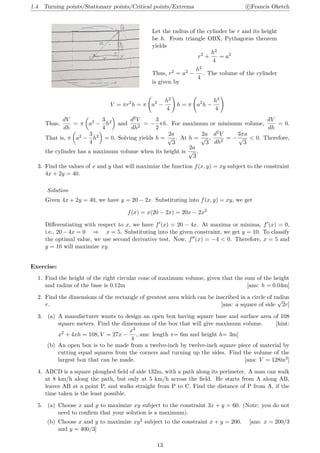 Applications of Differential Calculus in real life | PDF