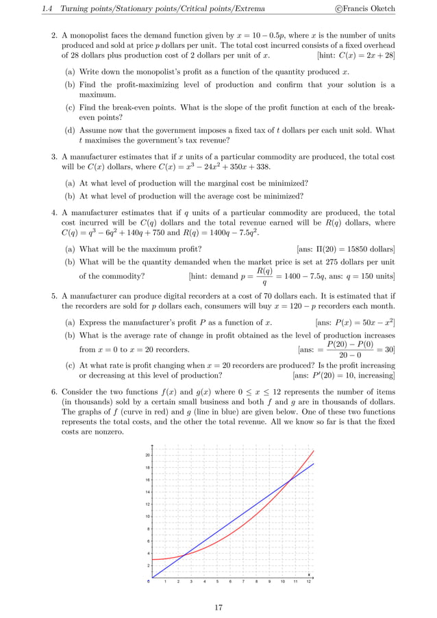 Applications of Differential Calculus in real life | PDF