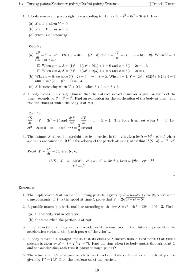 Applications of Differential Calculus in real life | PDF