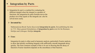 Integration by Parts & by Partial Fractions | PPTX