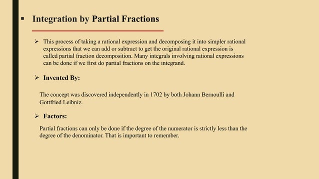 Integration by Parts & by Partial Fractions | PPTX | Physics | Science