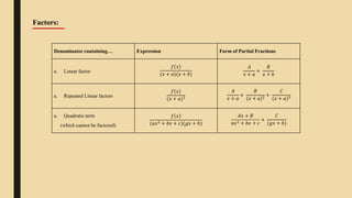Integration by Parts & by Partial Fractions | PPTX