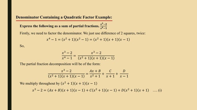 Integration By Parts And By Partial Fractions Pptx Physics Science