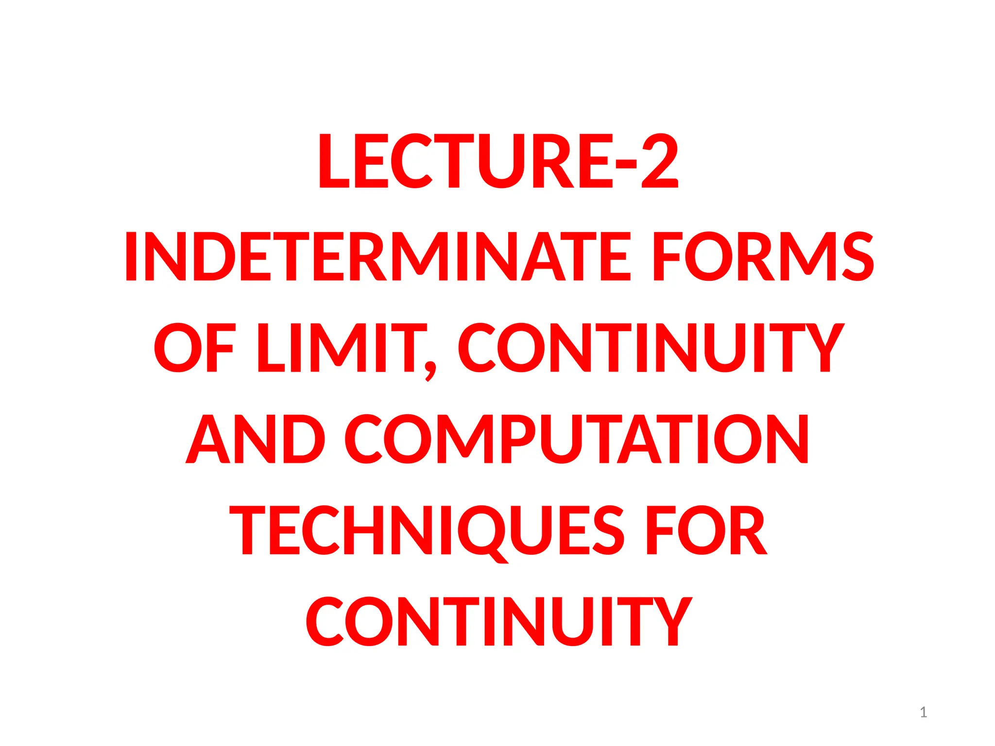 calculus lecture two introduction to functions | PPTX