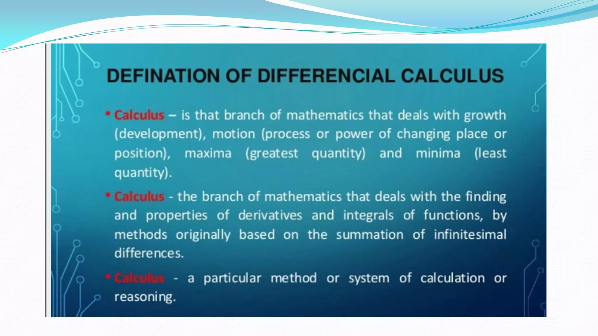 Calculus and matrix algebra notes | PPT