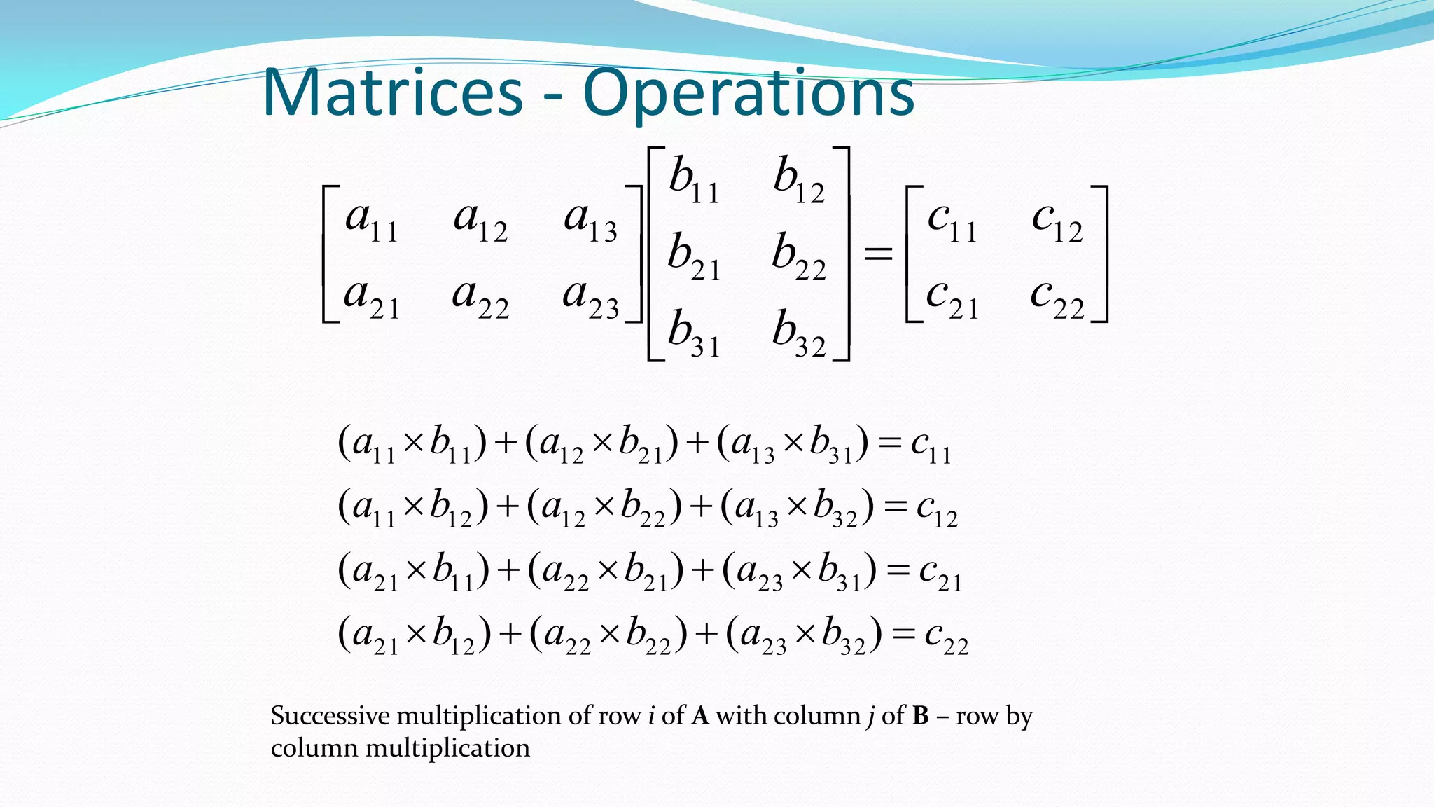Calculus and matrix algebra notes | PPT