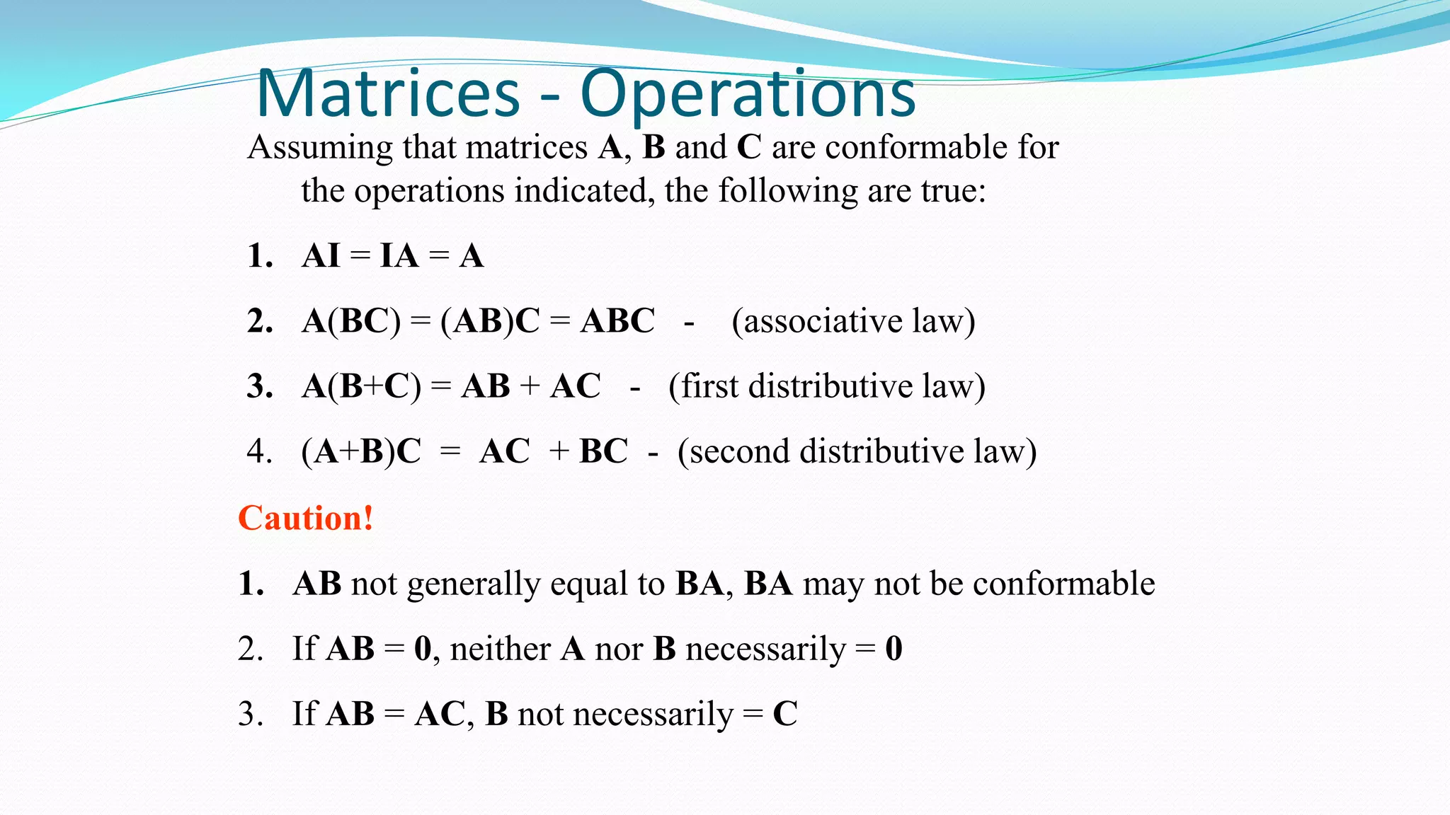 Calculus and matrix algebra notes | PPT
