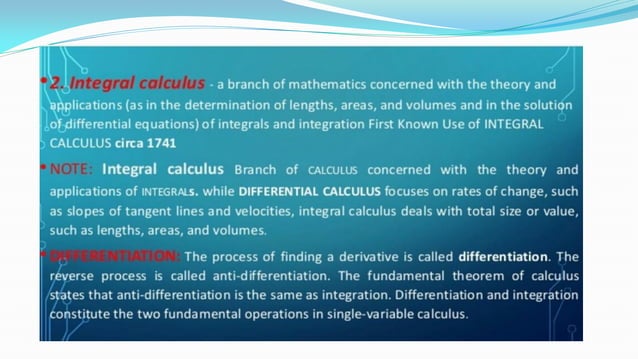 Calculus and matrix algebra notes | PPT