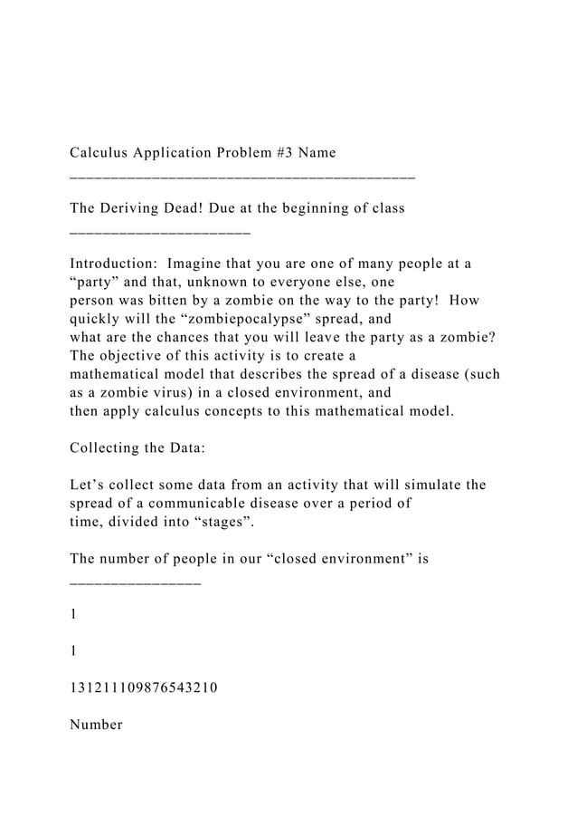 Calculus Application Problem #3 Name _________________________.docx