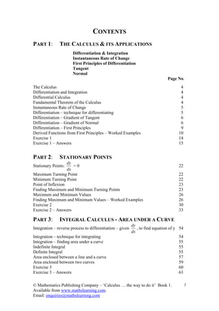 Calculus the way to do it | Free Sample eBook | Mathslearning.com | Mathematics Publishing ...