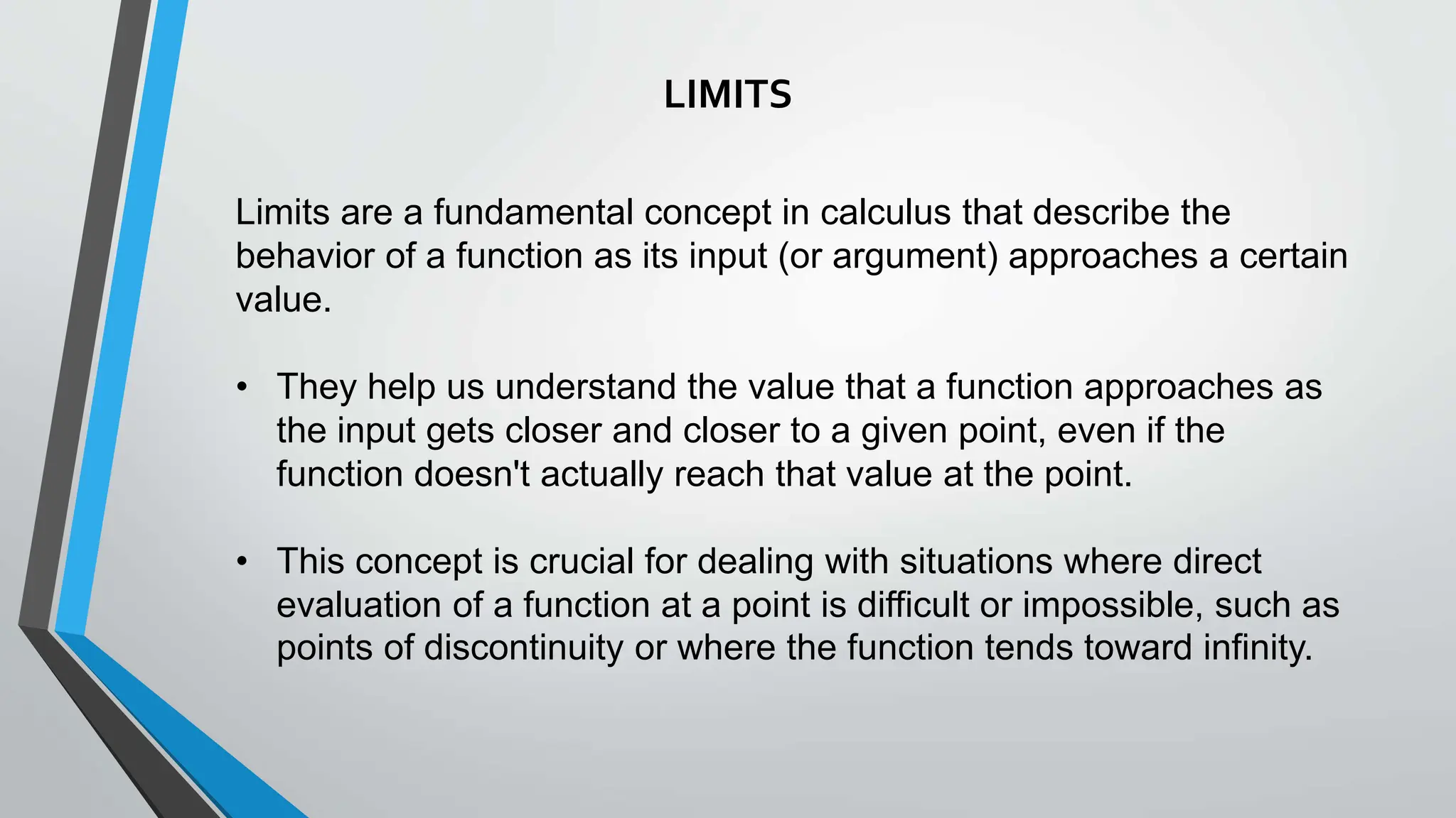 CALCULUS chapter number one presentation | PPTX