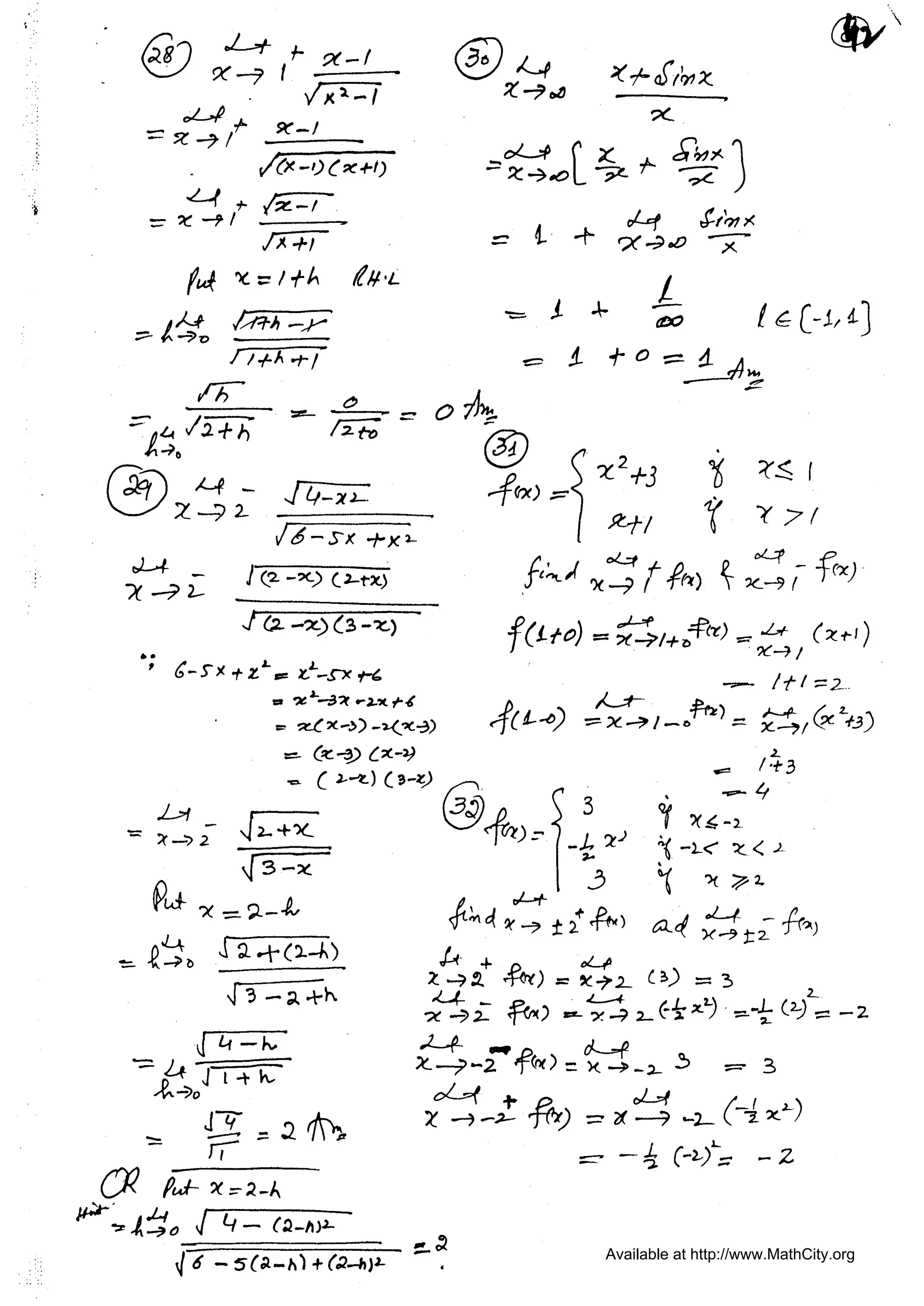 Calculus ch#1 (5) | PDF