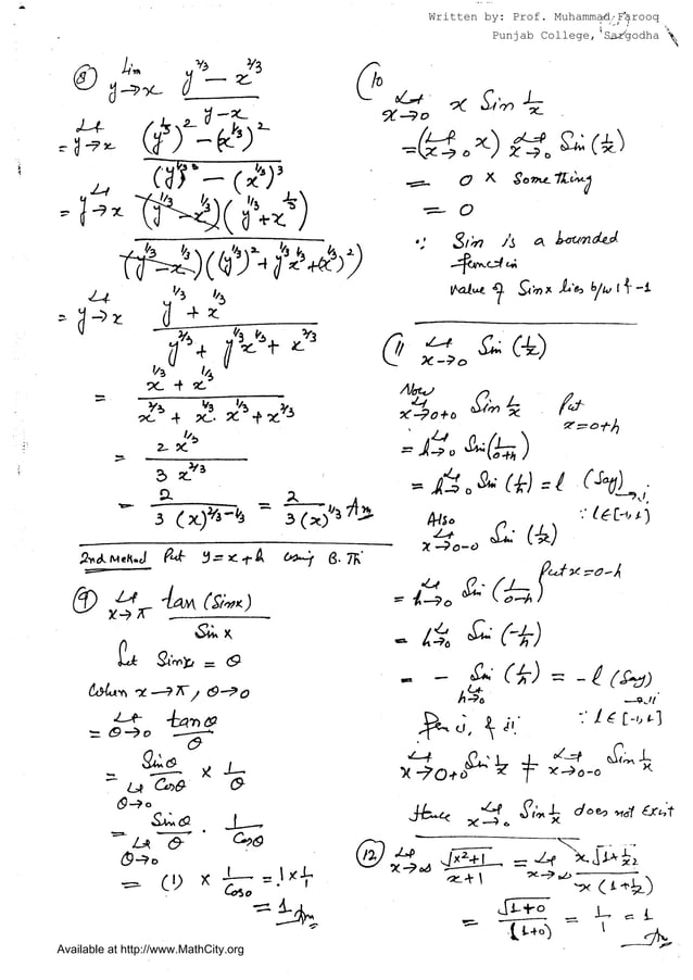 Calculus ch#1 (5) | PDF