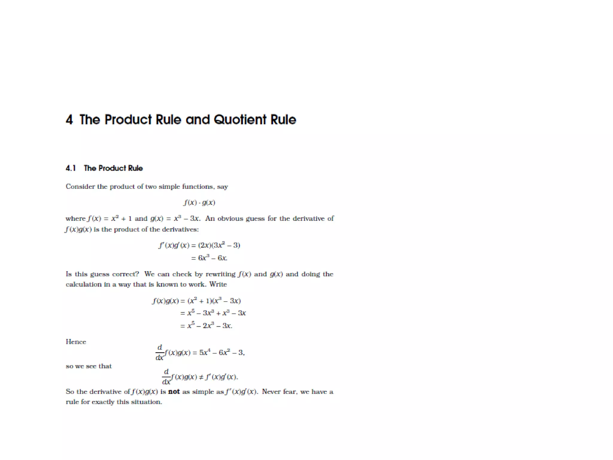 The Building Block of Calculus - Chapter 4 The Product Rule and ...